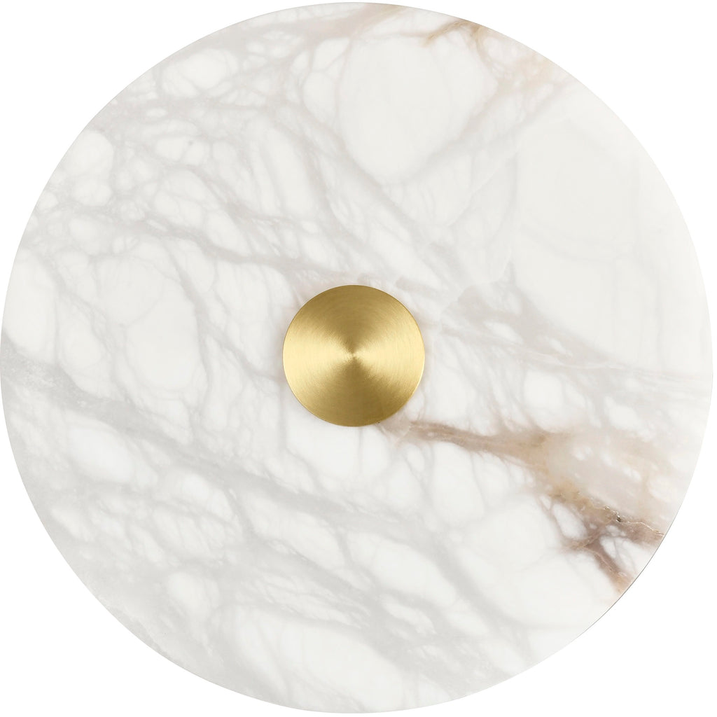 Bower Alabaster LED Round Stone Wall Light – Roundabout Lighting
