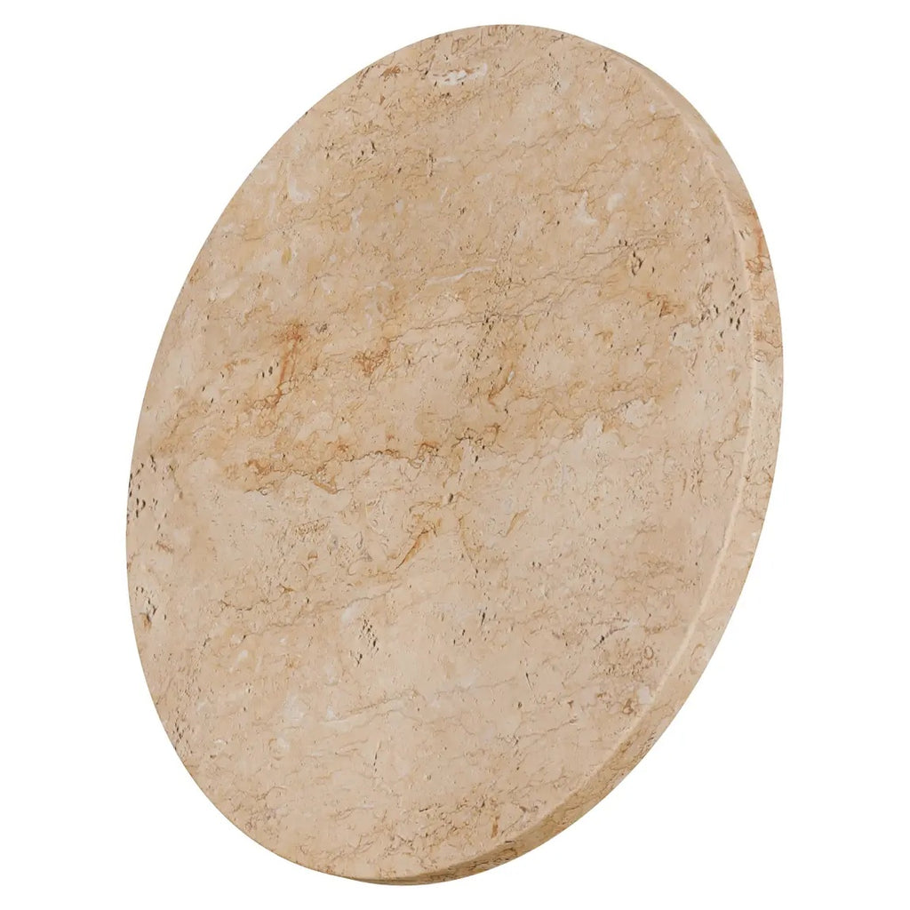 Orville LED Round Travertine Backlit Stone Wall Light Natural ...