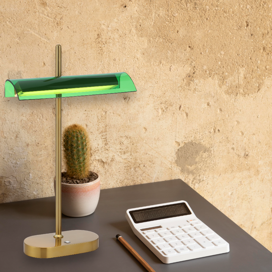 Lyman LED Modern Bankers Lamp Lamp – Roundabout Lighting