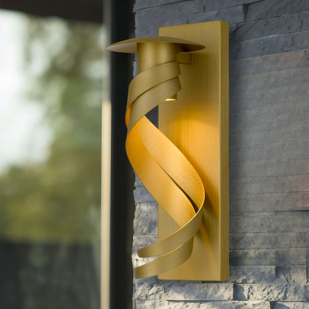 Tobera LED Exterior Metal Swirl Wall Light – Roundabout Lighting