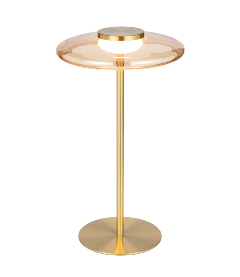 Amity LED Glass Disc Table Lamp – Roundabout Lighting