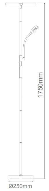 Cyclops LED Mother & Child Uplight Floor Lamp Black – Roundabout Lighting