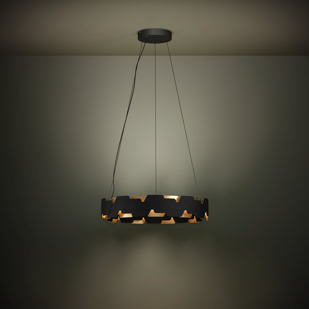 Altagracia LED Hanging Pendant Light Black/Gold – Roundabout Lighting