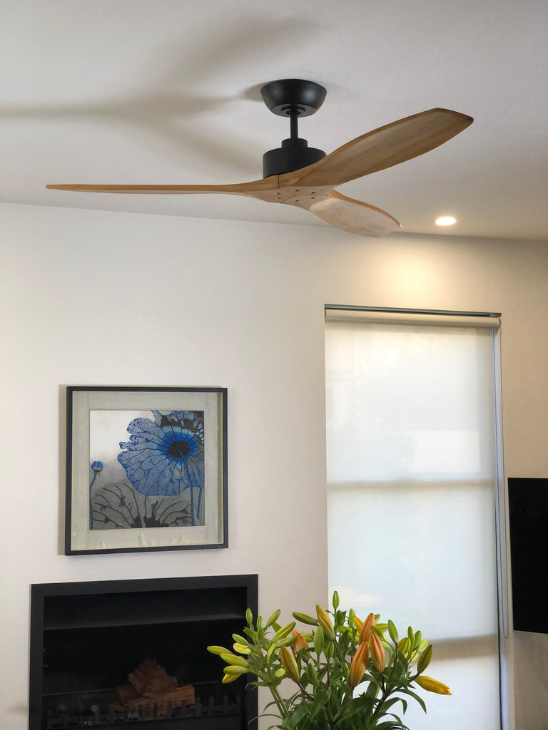 Fanco Wynd DC 3 Blade Timber 54'' 1370mm Remote Ceiling Fan ...