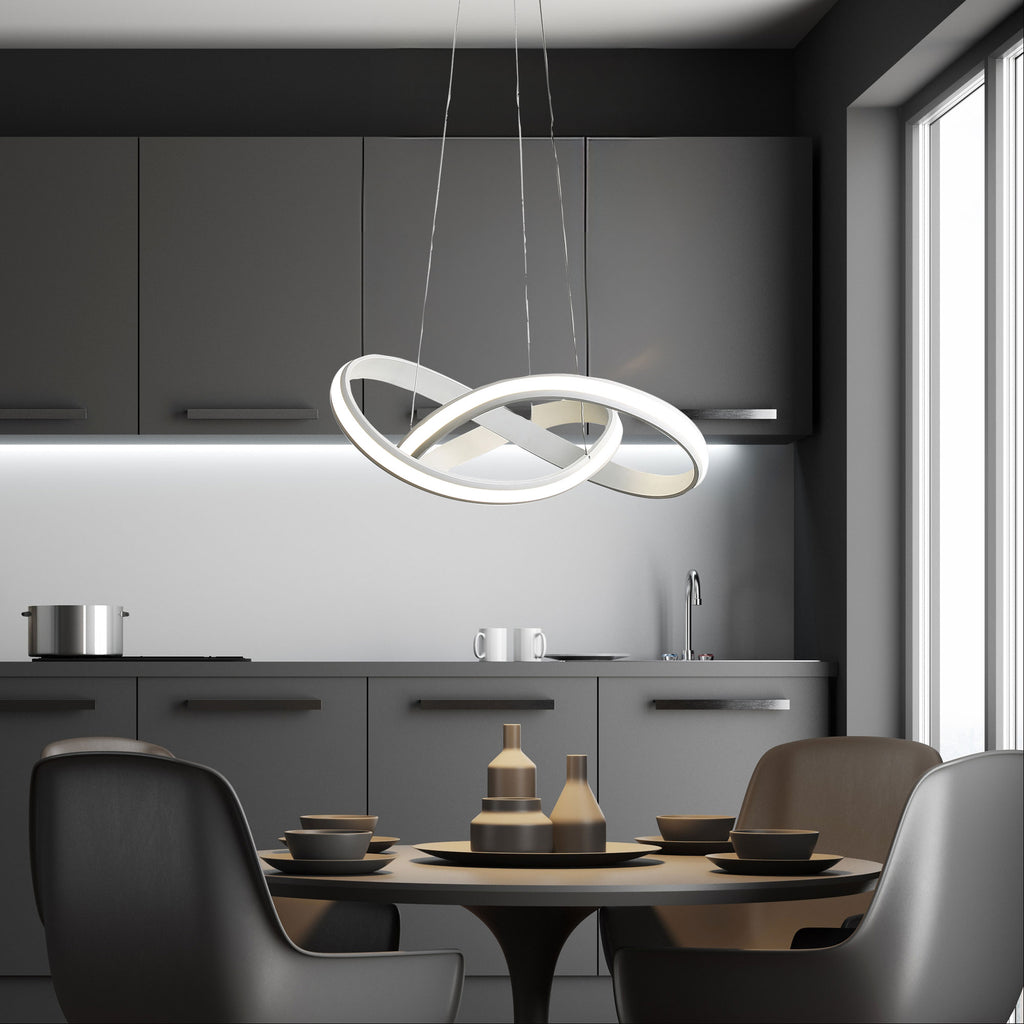 Spira 45w LED Hanging Spiral Twist Knot Pendant Light – Roundabout Lighting