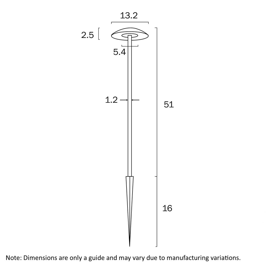 Luc 3w LED Landscaping Garden Spike Post Light Bollard Black ...