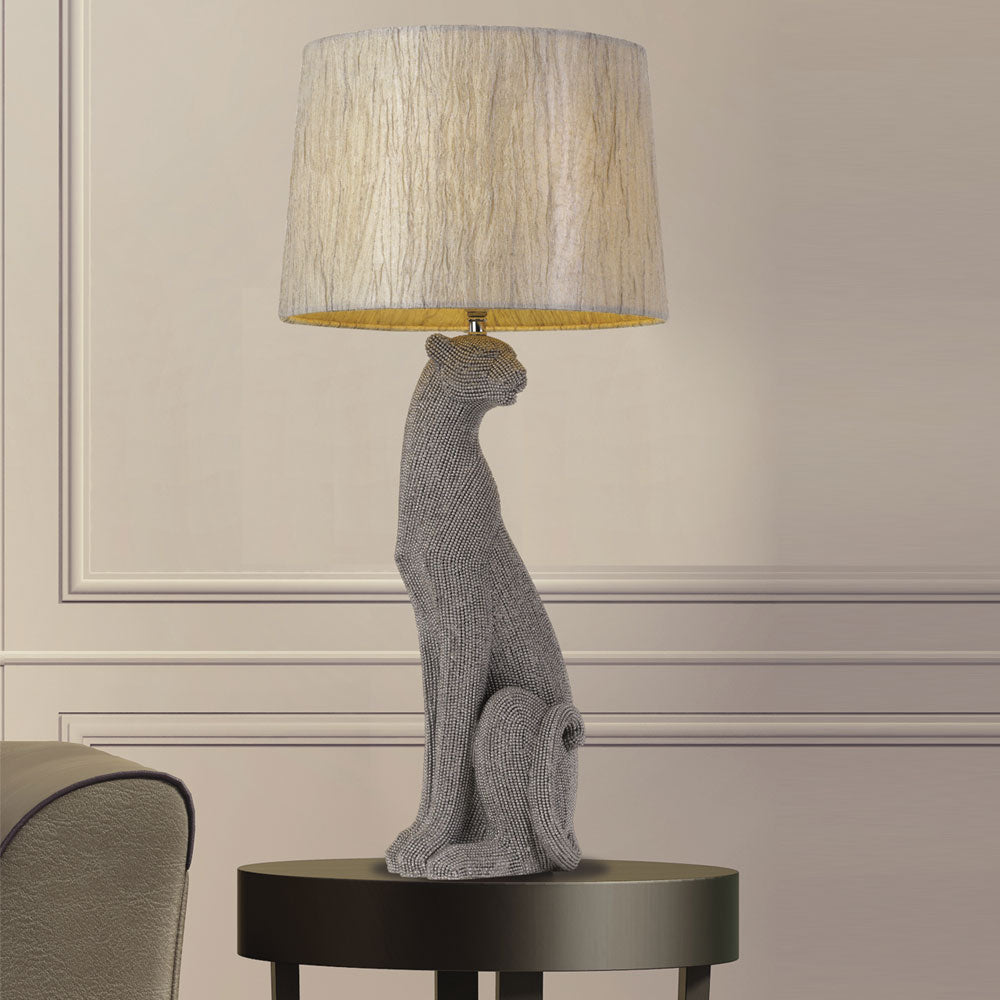 Nala Cat Table Lamp and Shade – Roundabout Lighting