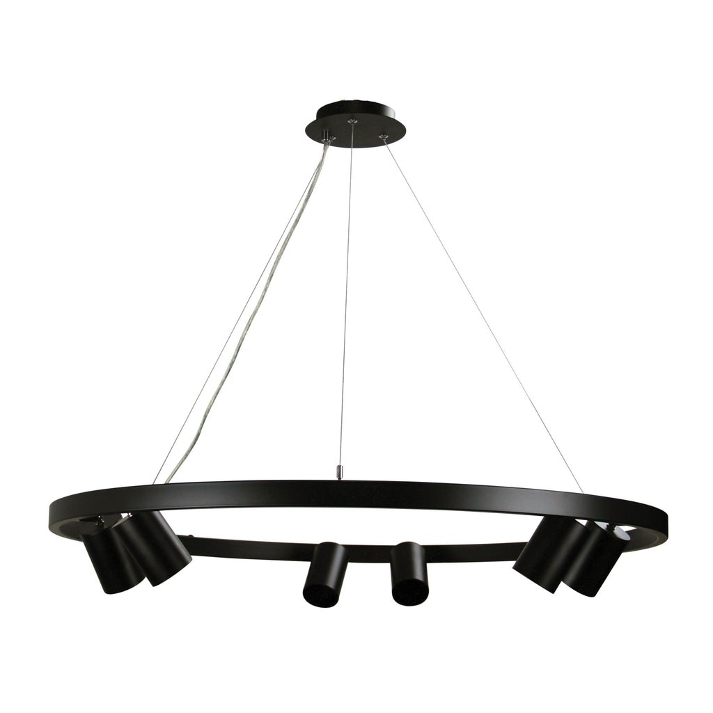 Pano Hanging Round Halo Ring Spotlight Pendant Light Matt Black ...
