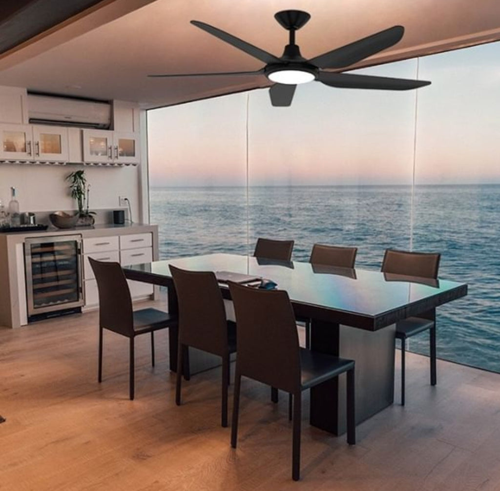 Calibo Storm 5 Blade ABS DC Remote Control Ceiling Fan with LED Light ...