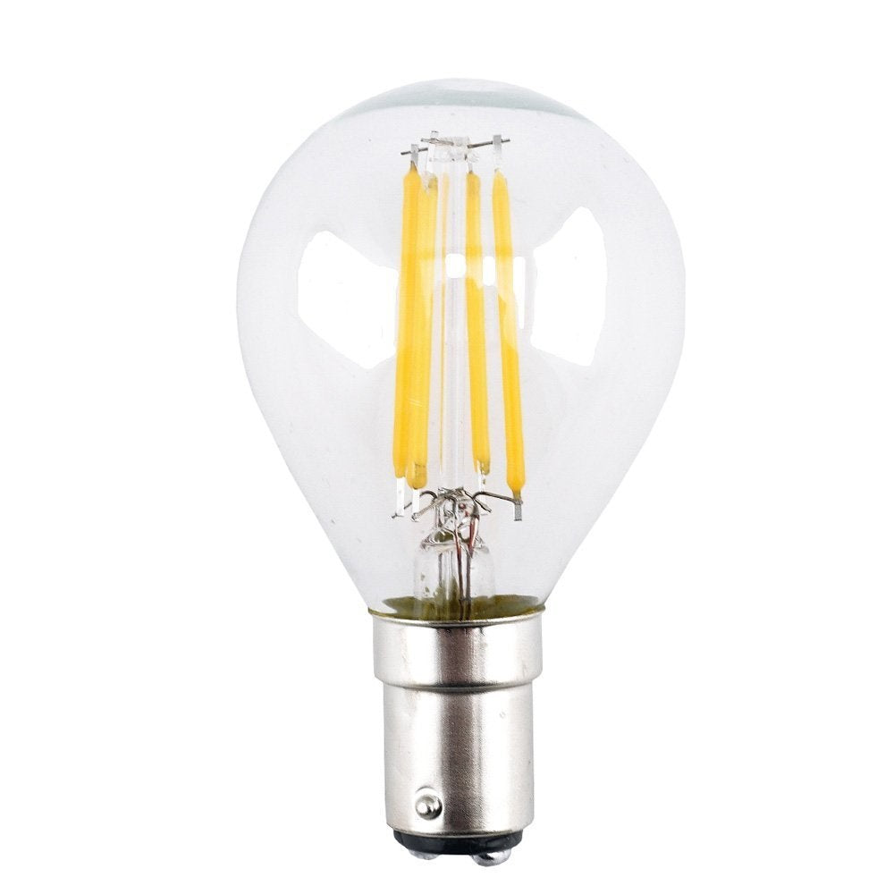 4w LED Fancy Round Filament Globe – Roundabout Lighting